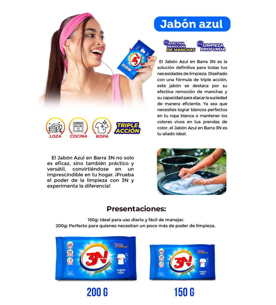 JABON AZUL EN BARRA PAGE – Productos 3N